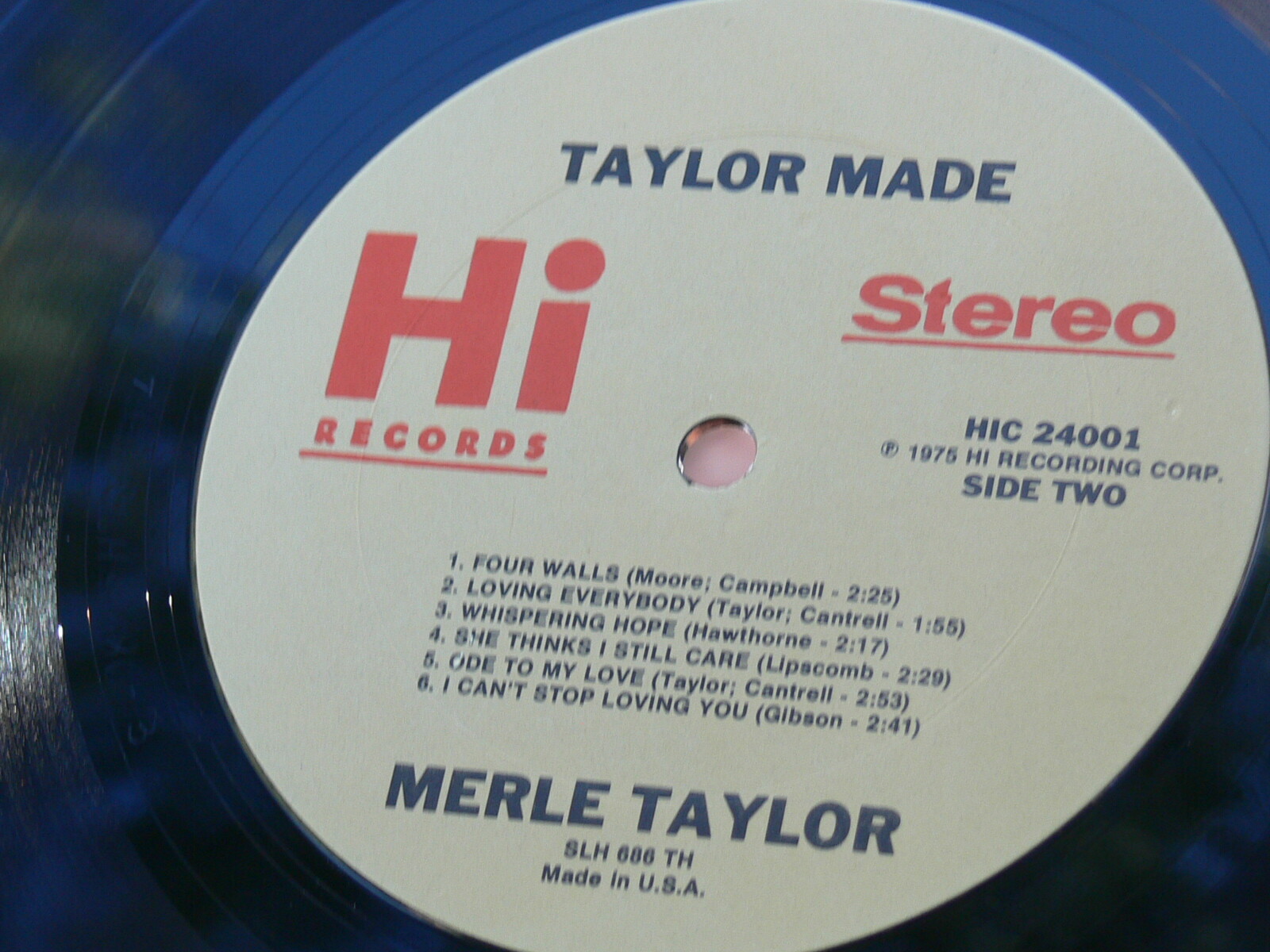 MERLE RED TAYLOR Made 1975 Vinyl LP Country Bluegrass Fiddle Jerry ...