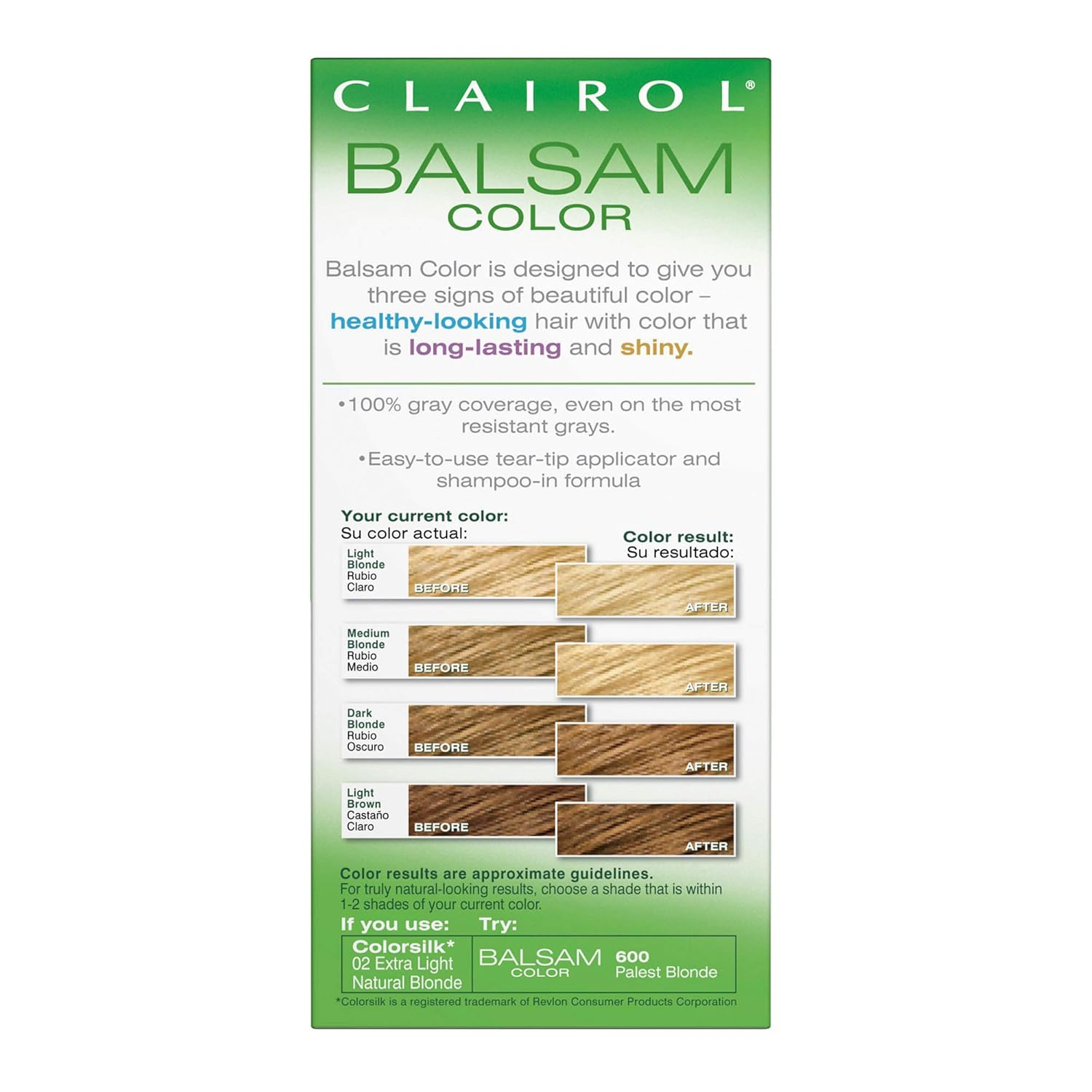 Clairol Balsam Hair Color 600 Palest Blonde 1 Kit (pack of 3) for sale ...