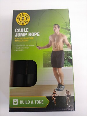 Golds Gym Cable Jump Rope - Adjustable to 116 in Length - Build & Tone ...