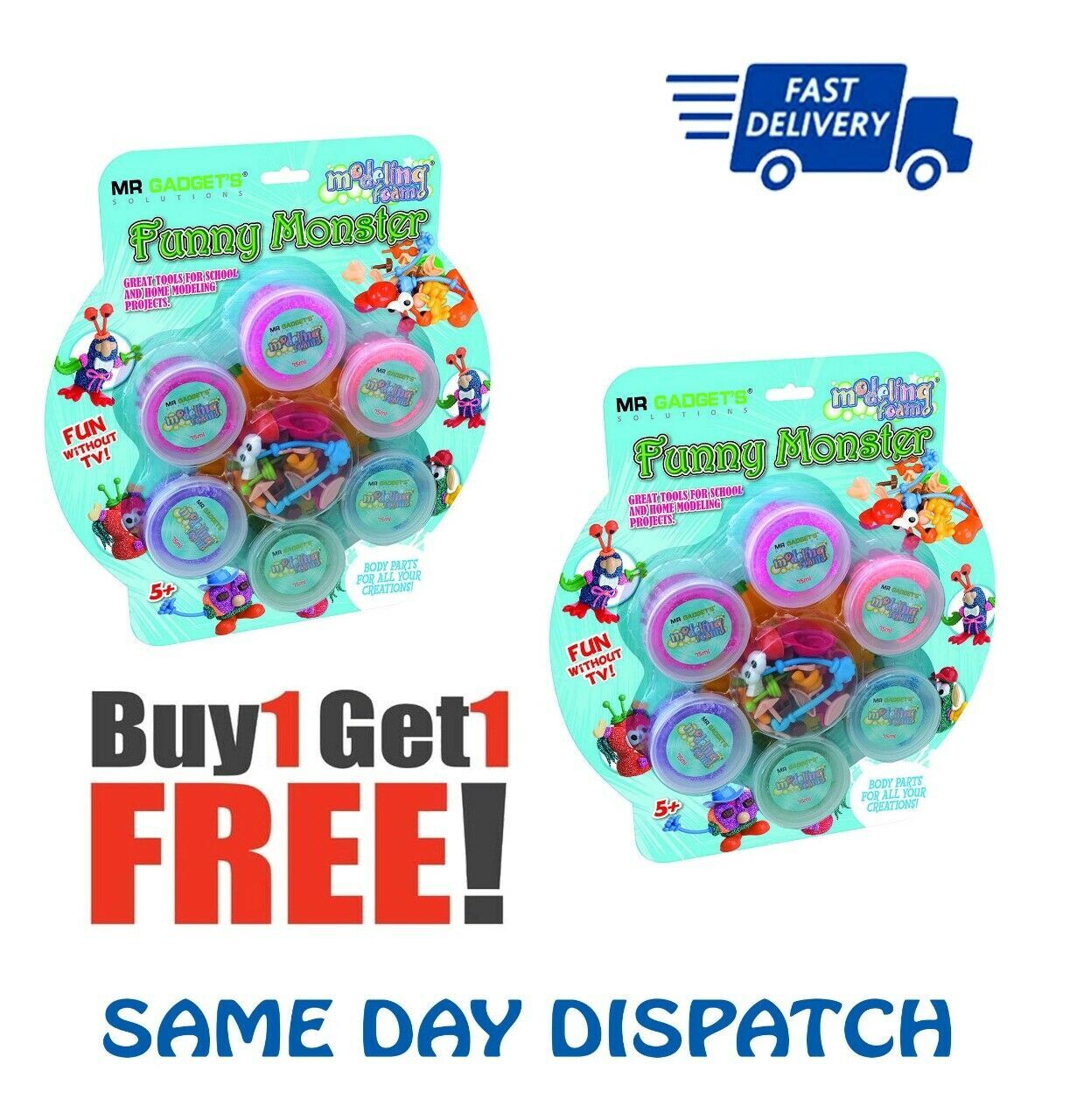 DIY Modelling Magic Soft Sticky Clay, Air Dry Clay for kids-Buy 1 Get 1 ...