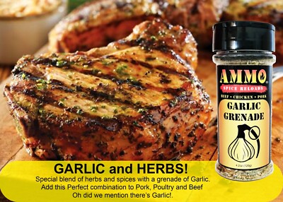AMMO ® Spice Rubs Garlic Grenade barbecue Grilling Gourmet Natural ...