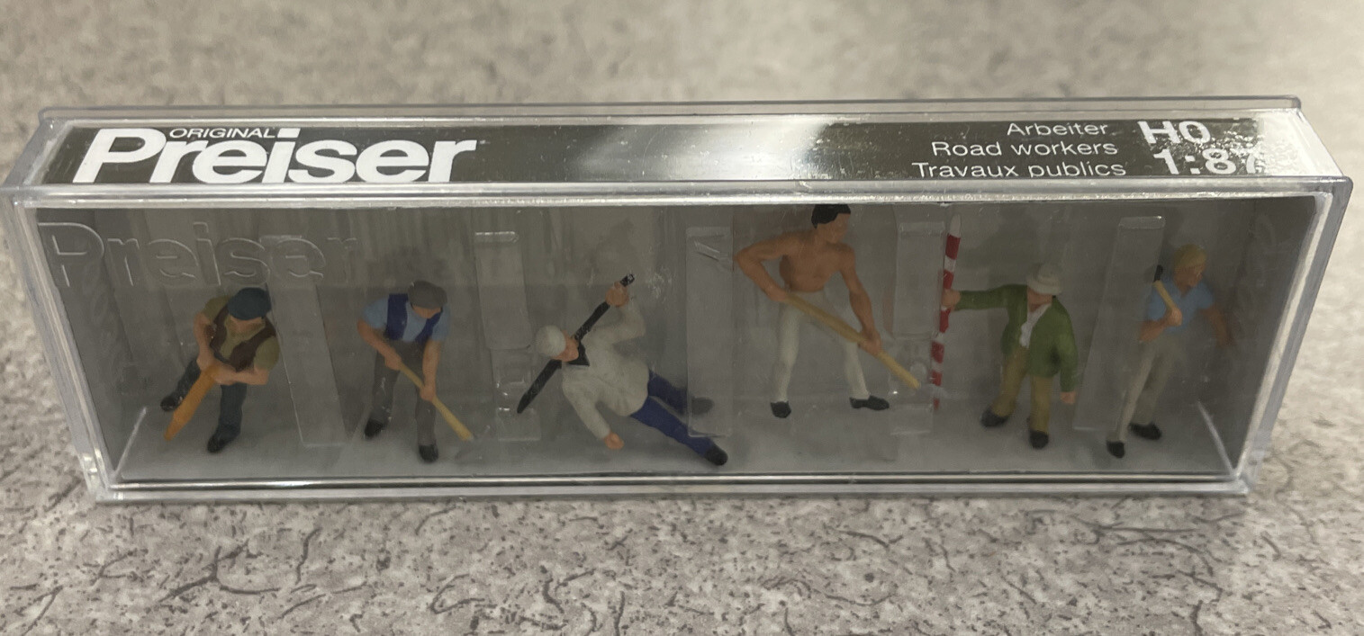 Preiser 10030 Road Workers Miniature Figures H0 1/87 for sale online | eBay