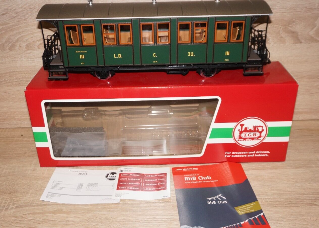 Bod/9] Lgb 30341 Passenger Car C 32 3rd Class Rhb | Gauge G | eBay