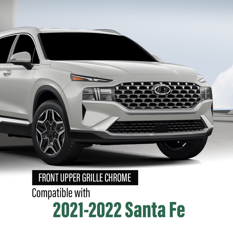 Front Bumper Upper Grille Grill Fit For 2021-2023 Hyundai Santa Fe ...