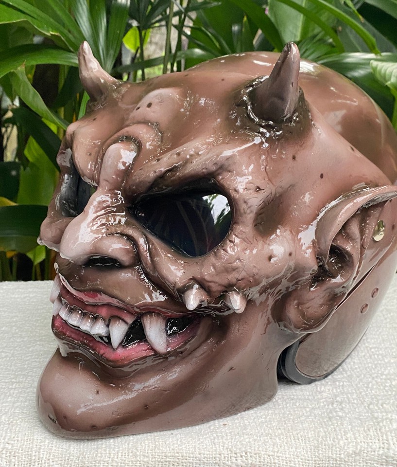 Ghost Rider Motorcycle Helmet Devil Custom Airbrush Skull 3D Helmet | eBay