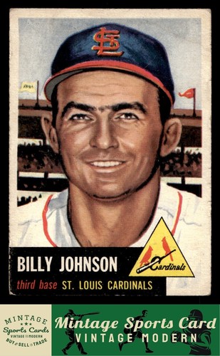 1953 Topps - Billy Johnson - #21 St. Louis Cardinals | eBay
