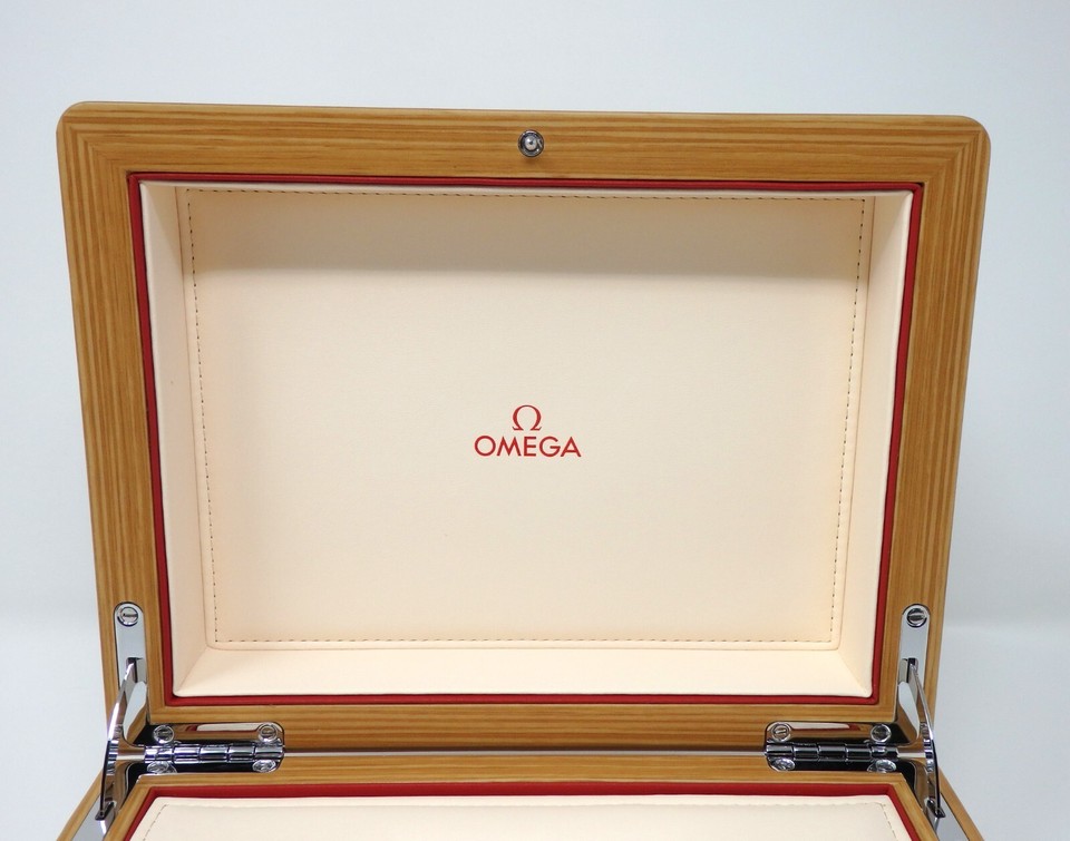 Omega Wood Watch Box Storage With Travel Red Cube Box Latest Model ...