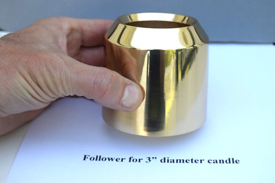 3" Candle Follower for a 3" diameter Candle (Burner Topper) Chalice co ...