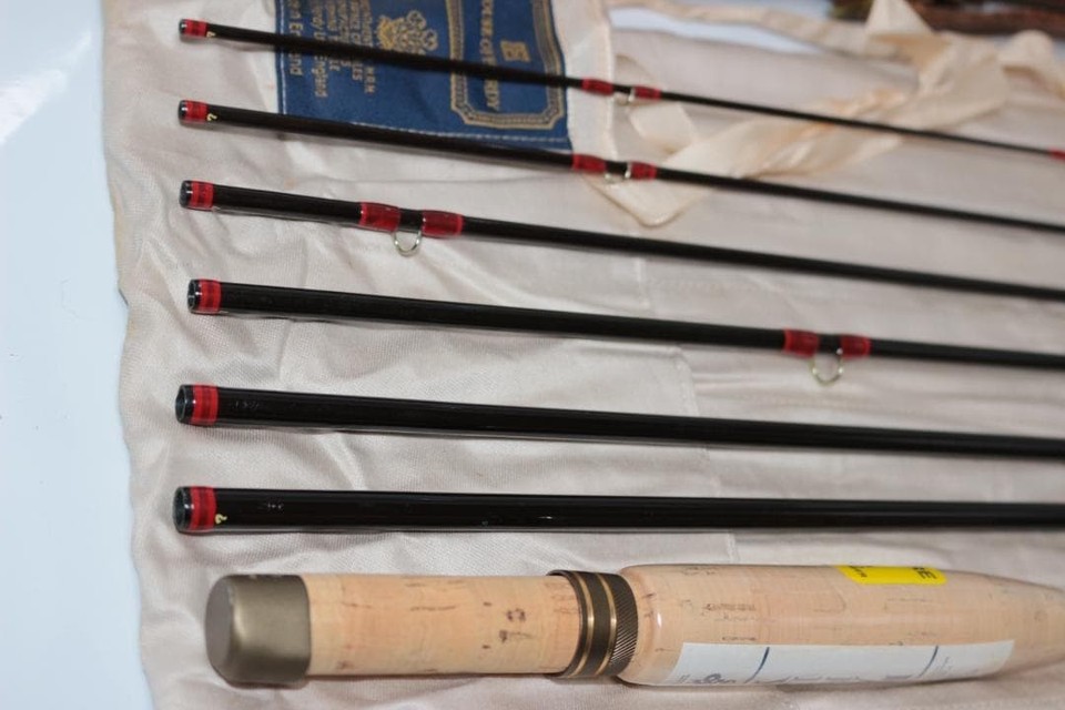 Hardy Deluxe Smuggler 8.5ft 7-piece Fly Rod No.6 Leather Case Used | eBay
