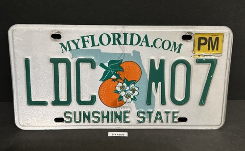 FLORIDA PERMANENT LICENSE PLATE — NFK 🍊 W56 — SUNSHINE STATE | eBay