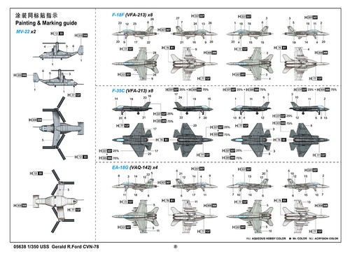 Trumpeter 05638 USS GERALD R.FORD CVN-78 1:350 Model Kit | eBay