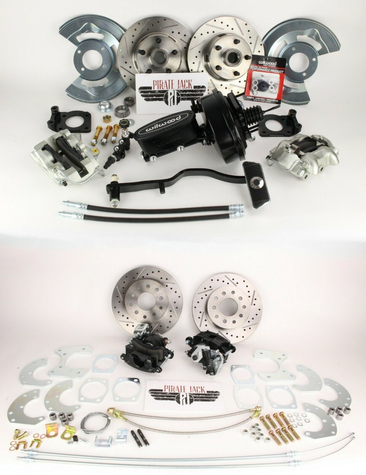 1967-70 Ford Mustang Front & Rear Disc Brake Kit Wilwood Master Drilled ...