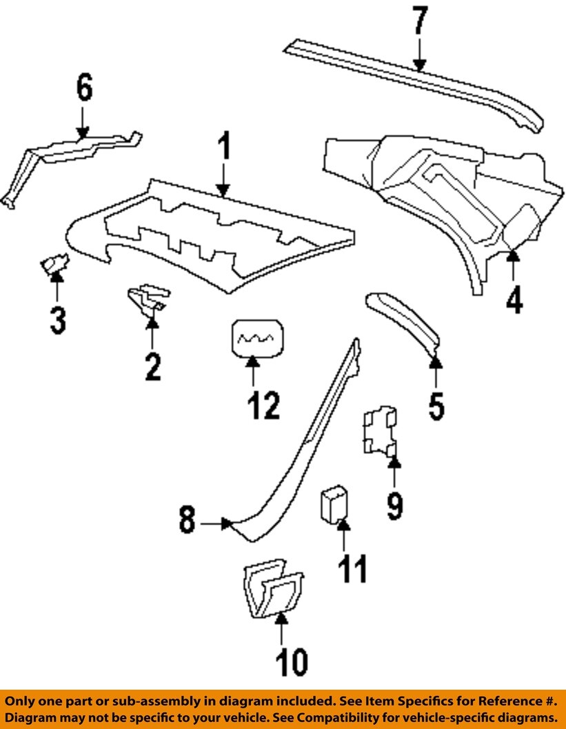MERCEDES OEM 98-09 E320 INTERIOR-Lower Quarter Trim Lower Clip ...