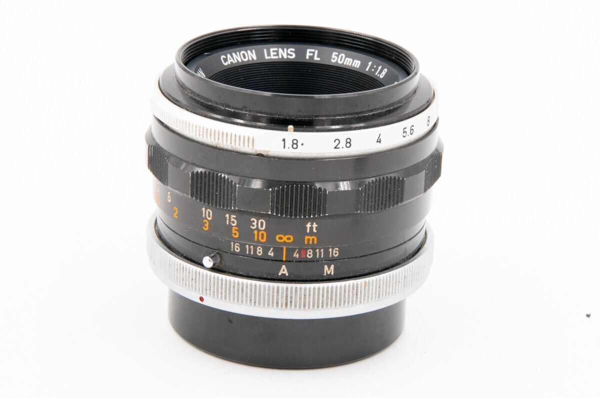 Canon FL 50mm f1.8 Vintage Manual Focus Lens w/Caps & 48mm Canon FL 50mm f1.8 Vintage Manual Focus Lens w/Caps & 48mm