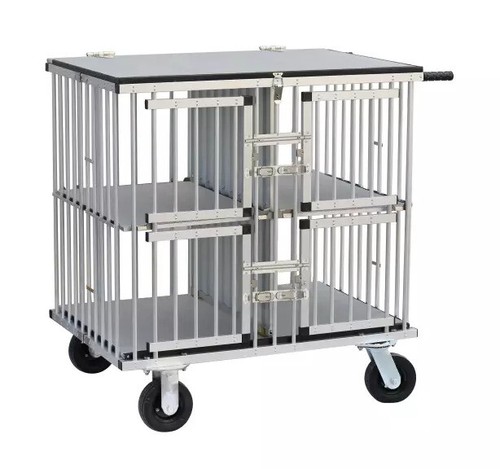 Aeolus 4-Berth Show Trolley with 4" Nylon Wheels - Large [Silver] Dog ...