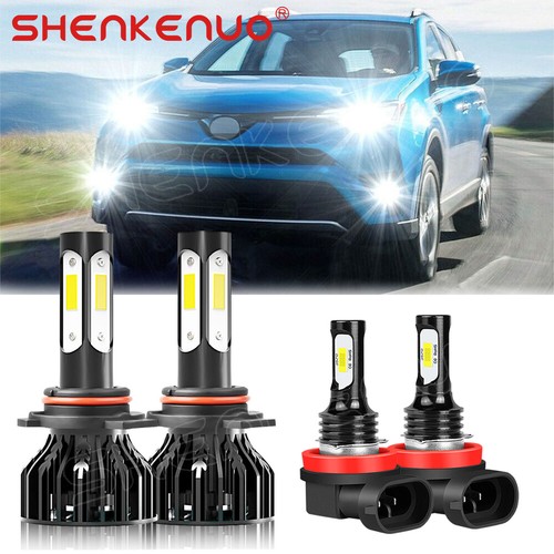 Para For Toyota RAV4 2016 2017 2018 Faros LED + Kits de luces ...