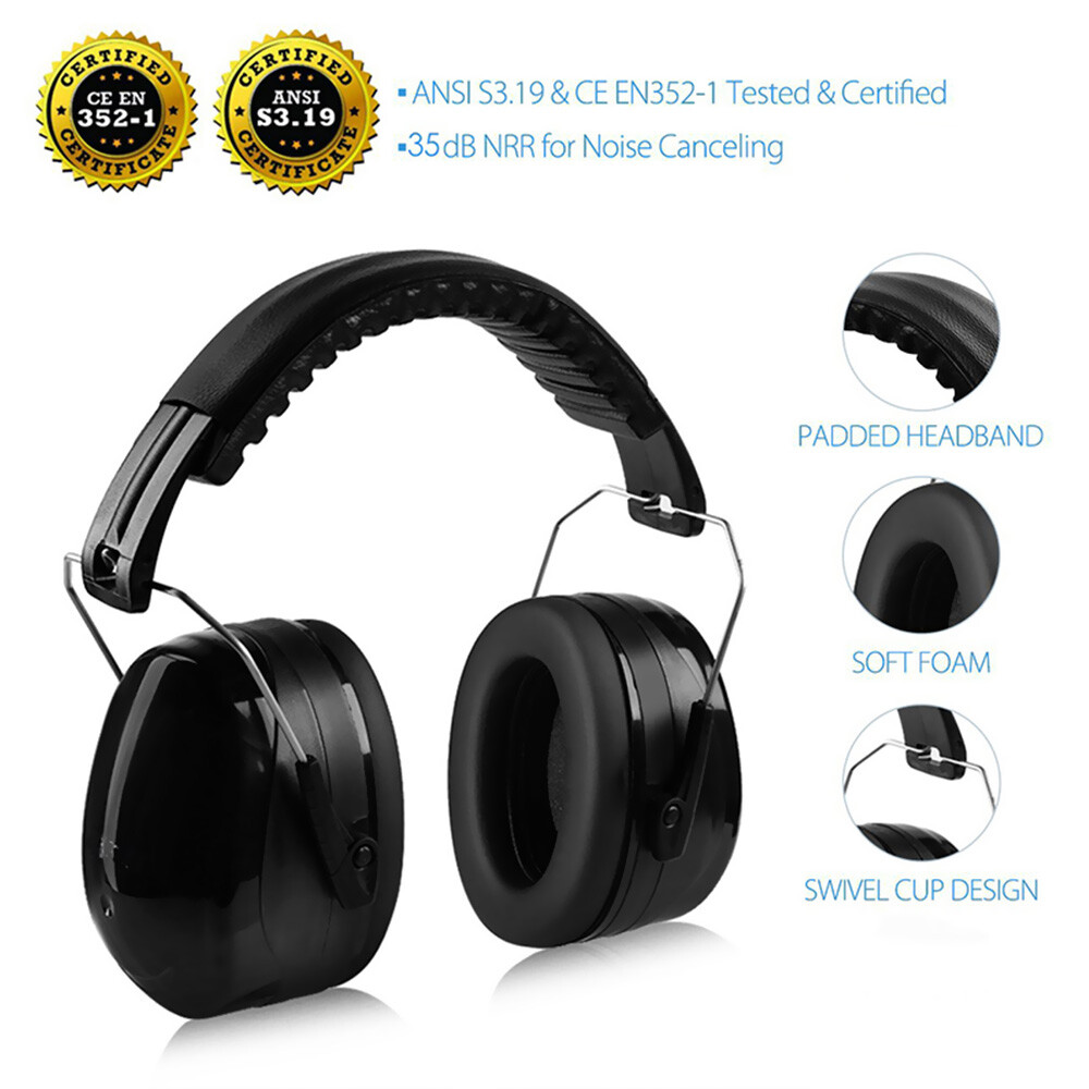 Blue Earmuffs Noise Reduction 36dB Safety Ear Muffs Defenders Hearing ...
