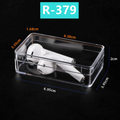 10pcs 69x39mm Rectangle Transparent PS Toolbox Container Storage Case ...