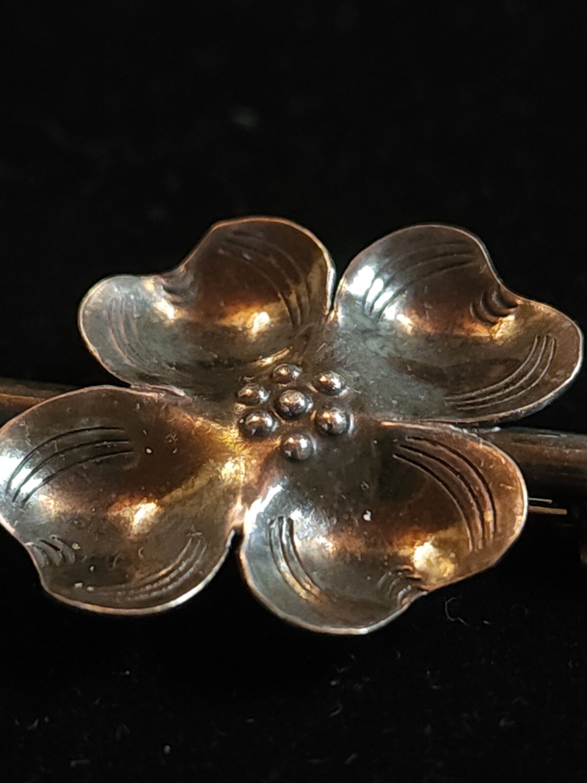 Vtg Stuart NYE Dogwood Flower Brooch 925 Sterling Silver Signed Pin ...