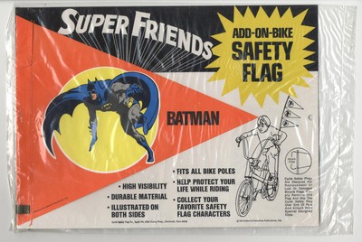 1974 Super Friends Batman Bike Flag MISB Cycle Safety Flag Co DC Comics ...