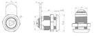 M19-20 Cabinet Cam Lock Triangle Cylinder Lock Industrial Triangular ...
