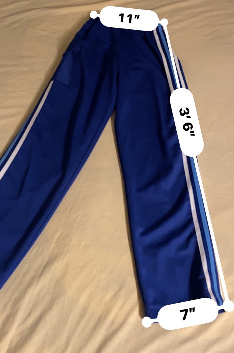 Pep Threads Blue & White Stripped Pants Size Small Cu… - Gem