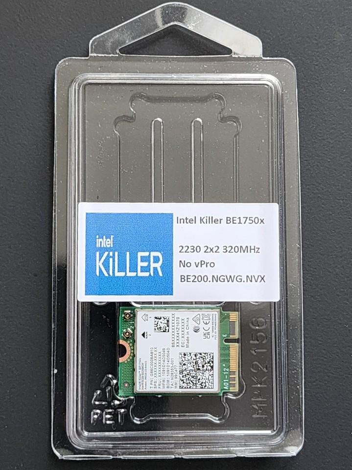 Intel AX200 AX201 AX211 AX210 Killer 6E 9560 BE200 Wi-Fi 7 (not sold in ...
