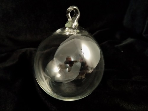 Vintage Pilgrim Clear Glass Hangable Ornament Hand Blown Christmas ...