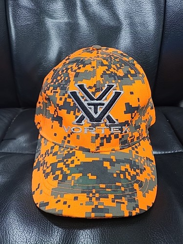 New Vortex Blaze Orange & Camo Adjustable Baseball Cap Hat | eBay