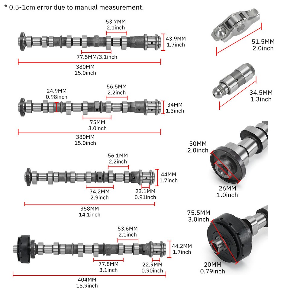 Camshaft & Rockers Arms Lifters Kit For Dodge Grand Caravan 3.6L V6 ...
