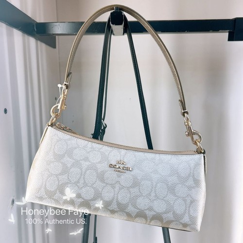 NWT Coach Charlotte Shoulder Bag In Signature Canvas CX580 | eBay