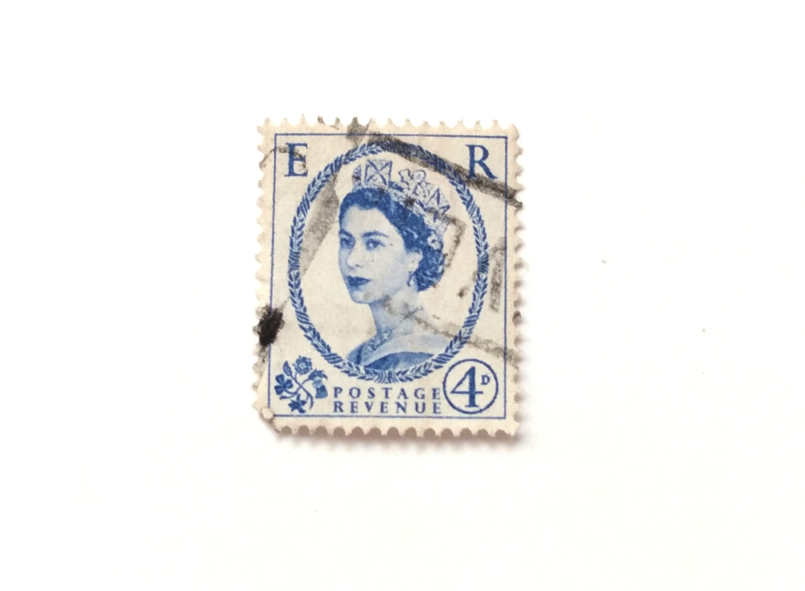 1965 Queen Elizabeth ER Postage Revenue 4D Stamp Rare White Variety 👀 ...