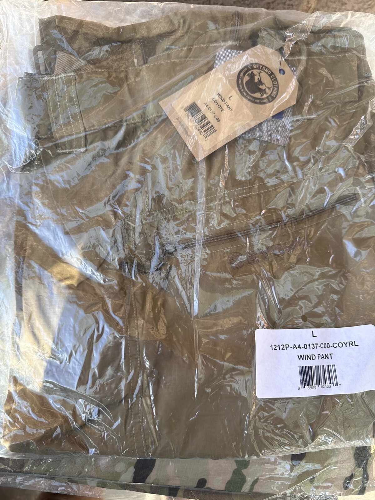 Beyond Clothing A4 Wind Pants Coyote Brown Military Size Large New In ...