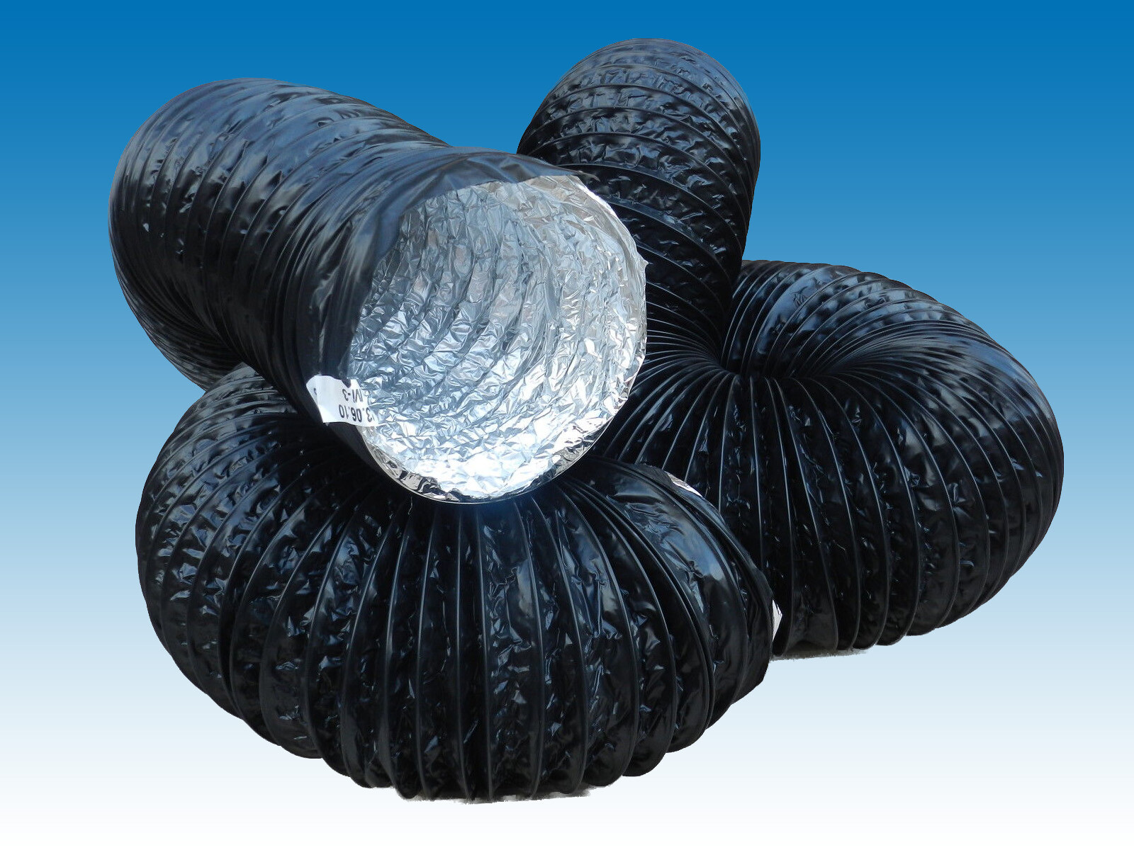 Black Combiflex Flexible Ducting Tube Extractor Fan Pipe Hose ...