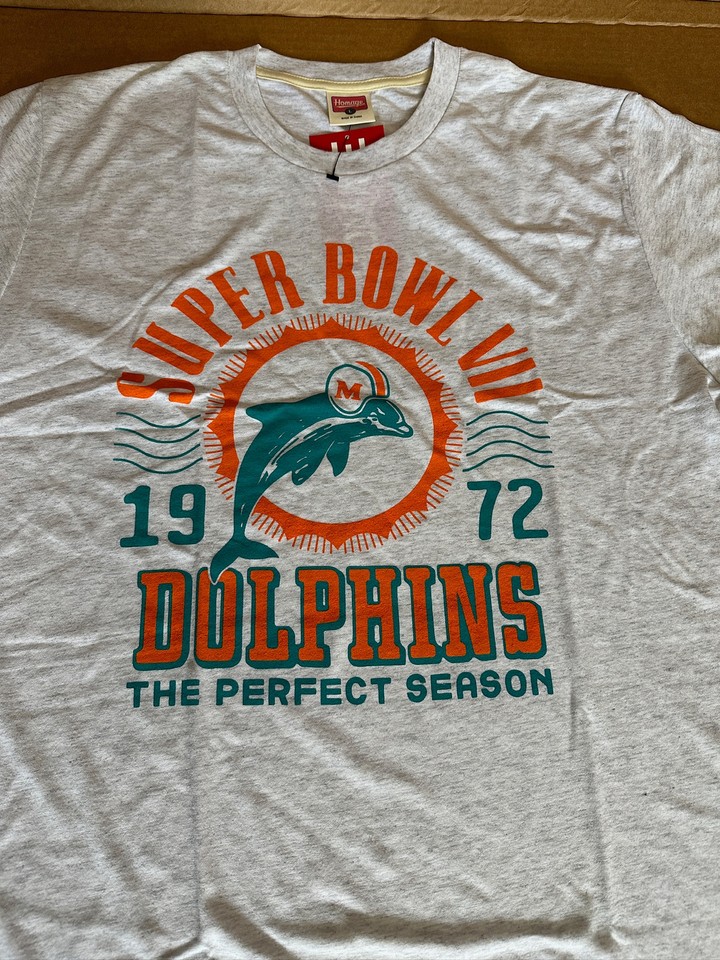 Authentic Homage Miami Dolphins 1972 Perfect Season Short Sleeve T ...
