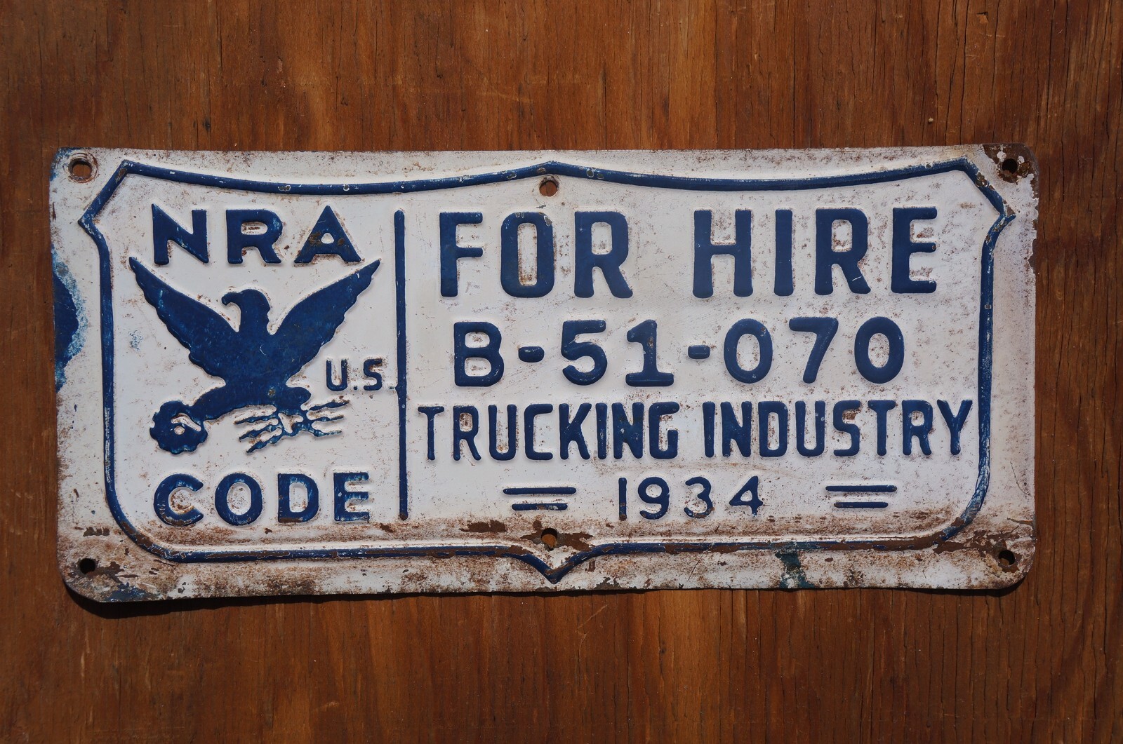 1934 USA EAGLE License Plate - NRA National Recovery Act | eBay