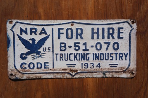 1934 USA EAGLE License Plate - NRA National Recovery Act | eBay