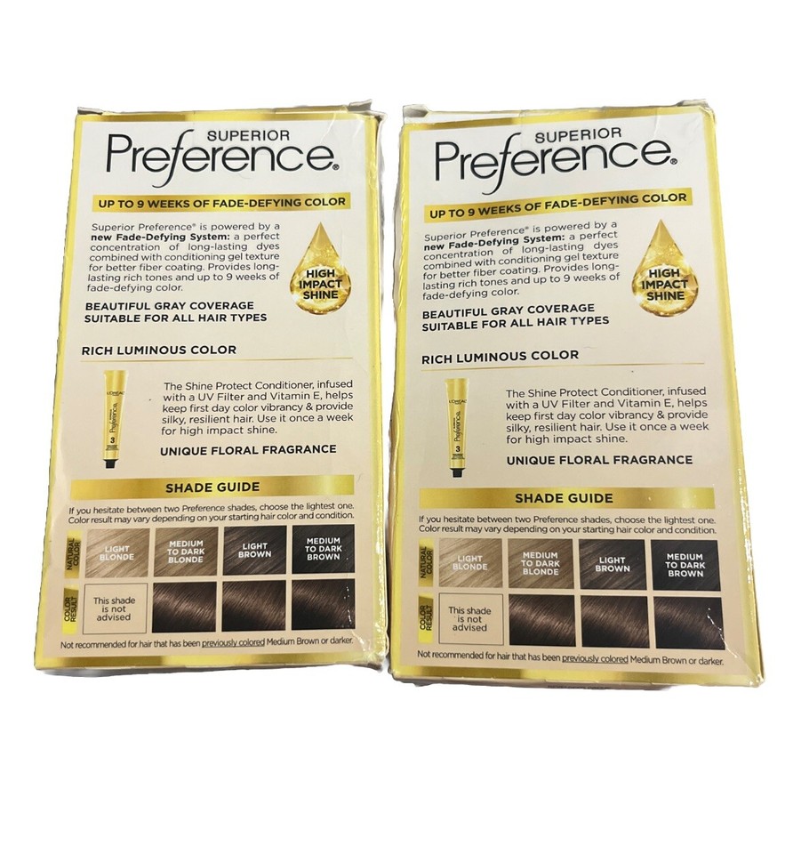 Loreal Superior Preference Hair Color 6 Light Brown Fade Defying ...