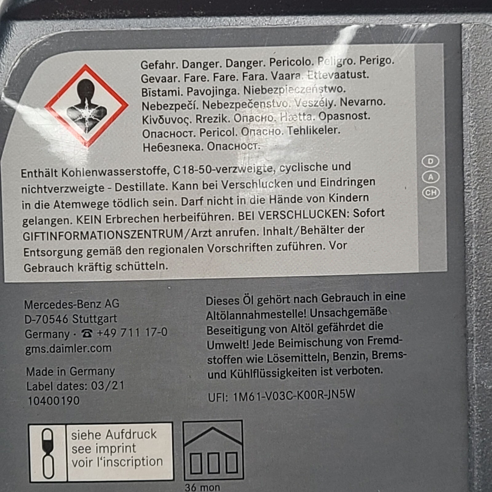 Mercedes Benz OEM Transmission Fluid 1 Liter Bottles A0029890603 MB 236 ...