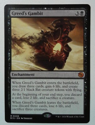 Greed's Gambit *Mythic Rare* Magic MtG x1 Outlaws The Big Score | eBay