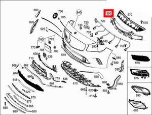 NEW GENUINE MERCEDES BENZ A CLASS W176 FRONT BUMPER IMPACT ABSORBER ...