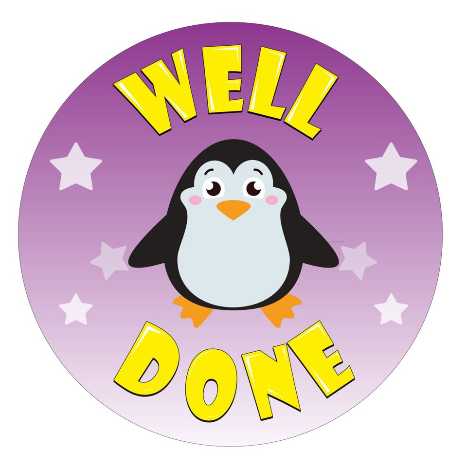 144 x Well Done Reward Stickers 'Animal Theme' School Teachers Parents ...