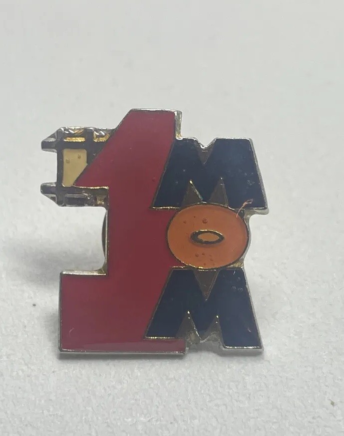 Number One 1 MOM Enamel Pinback Lapel Pin Colorful Vintage Mother’s Day ...
