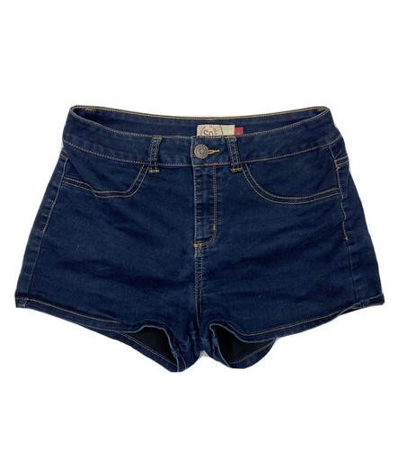 SO Women Size 9 (Measure 28x2) Dark Fake Pocket Stretch Jean Shorts | eBay