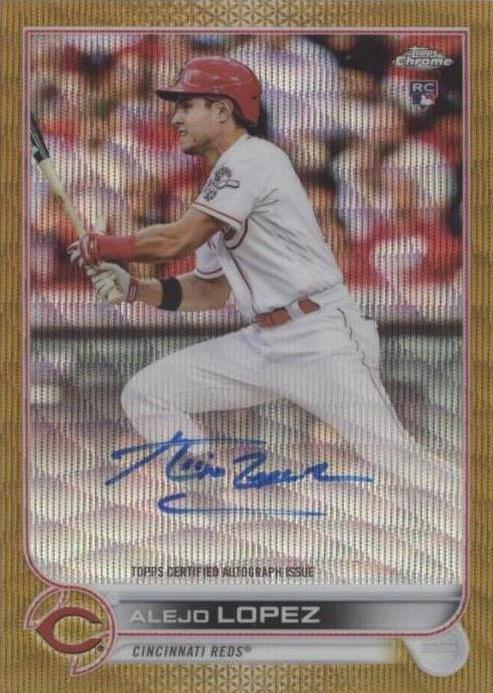 2022 Topps Chrome - Rookie Autographs Alejo Lopez #RA-AL Gold Wave ...