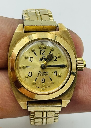 Deluxe Vintage 14k Solid Gold Ladies Manual Wind Braille Foundation ...