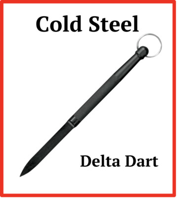 Cold Steel Delta Dart 1oz Fixed Blade Knife Black CS-92DD self defense ...