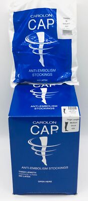 Carolon 620 CAP Anti-Embolism Stockings Thigh Length Med Short - BOX of ...