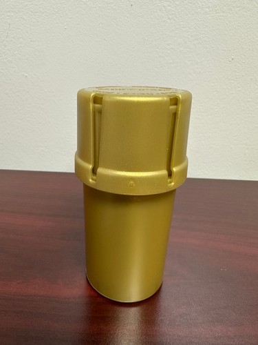 MedTainer – 40 Dram Storage Container with Built-in Grinder – Gold | eBay