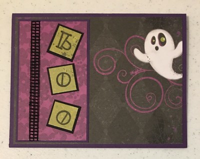 Halloween Ghost Boo Handmade Card Blank Inside With Envelope CandD | eBay